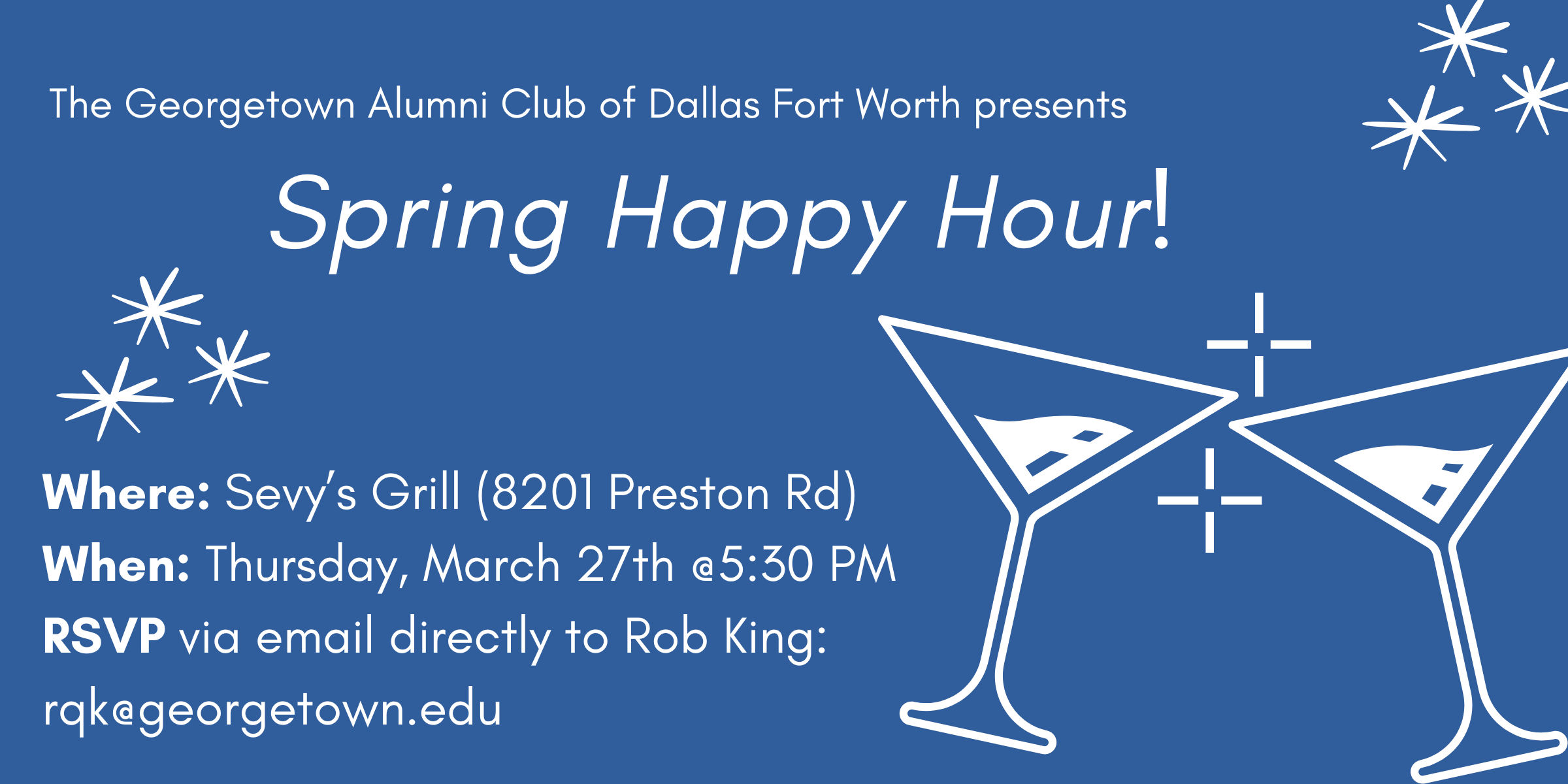 Club of Dallas-Ft. Worth: Spring Happy Hour - Georgetown Alumni